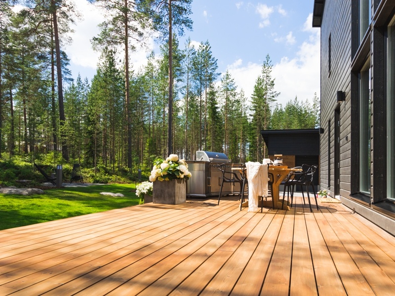 Thermowood pine decking 26x140 mm