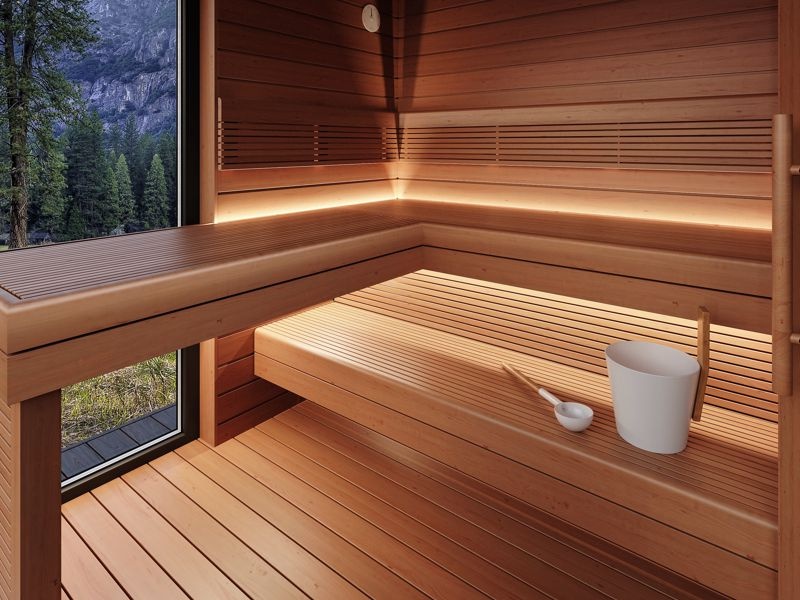 Aspen SHP 28x90 mm sauna bench profile