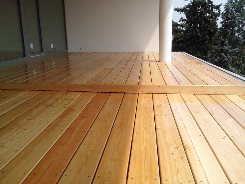 Siberian larch decking
