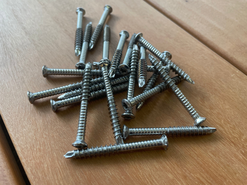 Stainless steel A2 screws, Wurth Assy Plus 5,5x50 mm