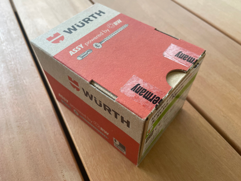 Stainless steel A2 screws, Wurth Assy Plus 5,5x50 mm